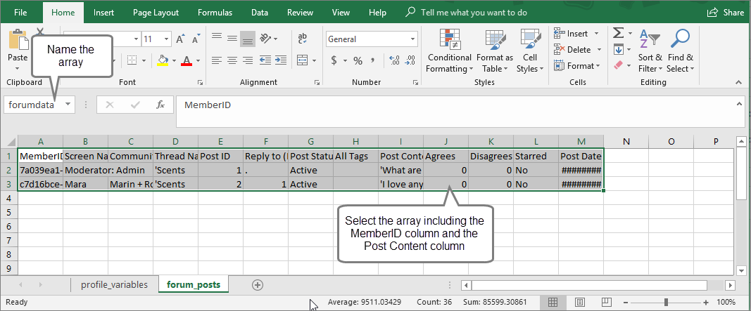 View forum data with profile variables – Alida Help Center