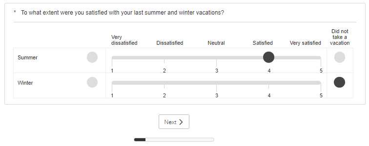 Create a Single Choice Grid Sliders question – Alida Help Center